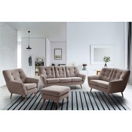 Sessel, B:87cm H:92cm T:92cm, braun, exxpo - SOFA FASHION, Wohnzimmer, Sessel, "Scandi, Loungesessel mit tollem Sitzkomfort, hochwertige Polsterung",