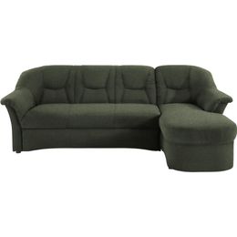 Ecksofa DOMO collection, B:232cm H:83cm T:146cm, grün, Luxus-Microfaser (92% Polyester, 8% Nylon);Microfaser PRIMABELLE (100% Polyester);Microfaser