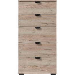 Kommode Inosign, B:45cm H:95cm T:40cm, grau, Spanplatte, Sideboards, "Duero Schubkastenkommode", mit 5 Schubk&auml;sten, Breite ca. 45 cm