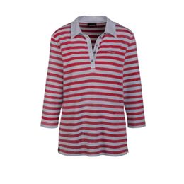 GOLDNER Damen Poloshirt "Hochwertiges Langarmshirt mit Polokragen", grau, Gr. 42, Obermaterial: 65% Polyester PES. 30% Viskose CV. 5% Elasthan EL.,