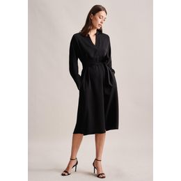 Seidensticker Damen Sommerkleid "Schwarze Rose"schwarz, Gr. 44, unifarben, 100% Polyester, Kleider, Kragen Uni