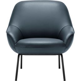 Sessel, B:76cm H:83cm T:83cm, blau, CREATION BY ROLF BENZ, Wohnzimmer, Sessel, "Designsessel CR.482 in hochwertiger Detailverarbeitung", und tollem