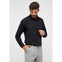 Eterna Herren Langarmhemd "MODERN FIT"schwarz, Gr. 39, 100% Baumwolle, Hemden, NON IRON (b&uuml;gelfrei)