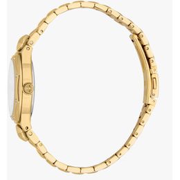 Damen Quarzuhr "Glam"goldfarben, JUST cavalli time, Armbanduhren, Armbanduhr, Damenuhr, Edelstahlarmband, analog, Kristallsteine