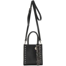 Vivance Damen Handtasche "Minibag", schwarz, Lederimitat, unifarben, Taschen, mit Nietendetails, Schultertasche, Henkeltasche, Crossbody Bag VEGAN