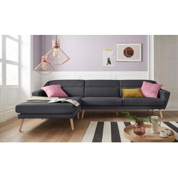 Ecksofa OTTO HOME, B:302cm H:86cm T:178cm, grau, Samtoptik (100% Polyester);Luxus-Microfaser weich (100% Polyester);Struktur (100%