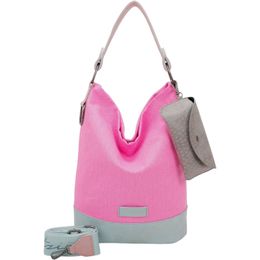 Damen Schultertasche "Izzy07 Olga", Fritzi aus Preussen, pink, Baumwolle, mehrfarbig, Taschen, aus veganen und recycelten Materialien