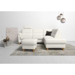 Ecksofa Home Affaire, B:236cm H:89cm T:212cm, wei&szlig;, Luxus-Microfaser (100% Polyester);Struktur (100% Polyester);Luxus-Microfaser in Lederoptik (100%