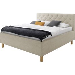 Meise M&ouml;bel Polsterbett MEISE.M&Ouml;BEL, B:190cm L:215cm, beige, Betten, "San Remo", mit Bettkasten