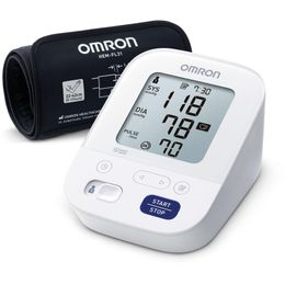 Omron Oberarm-Blutdruckmessgerät "X3 Comfort", weiß, B:10,5cm H:8,5cm T:15,2cm, Blutdruckmessgeräte, mit Bluthochdruckindikator
