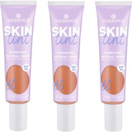 Essence Damen Foundation "SKIN tint", 90ml, braun, Teint-Kosmetika, mit veganen Inhaltsstoffen