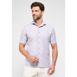 Eterna Herren Kurzarmhemd "MODERN FIT"grau, Gr. 43, Twill, 59% cotton, 41% Leinen, Hemden, EASY IRON (bügelleicht)
