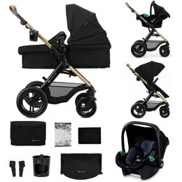 Kinderkraft Kinder Kombi-Kinderwagen "MOOV 2 XL"schwarz, Stahl, Kinderwagen, mit Luftreifen