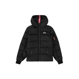 Mädchen Winterjacke "Hooded Puffer Alpha Kids", schwarz, Gr. 8, Alpha Industries, Obermaterial: 100% Polyester, Futter: 100% Nylon, Jacken