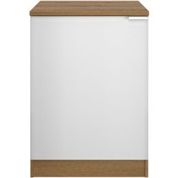 Unterschrank GAMI, B:60cm H:86cm T:60cm, wei&szlig;, Spanplatte, K&uuml;che, Schr&auml;nke, "Eden K&uuml;che Unterschrank B.60 1 T&uuml;r", Unterschrank 1-t&uuml;rig Breite 60 cm