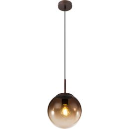 Globo LIGHTING Hängeleuchte "VARUS", Ø 20cm H: 120cm, 1 Stk.braun, Esszimmer, Leuchten, Hängelampe Esszimmer-Leuchte Esstischleuchte Wohnzimmer