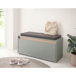 Polsterbank Inosign, B:100cm H:50cm T:40cm, gr&uuml;n, FSC-zertifizierter Holzwerkstoff, Esszimmer, Sitzb&auml;nke, "GiRON/CiTY, Garderobenbank mit Klappe,