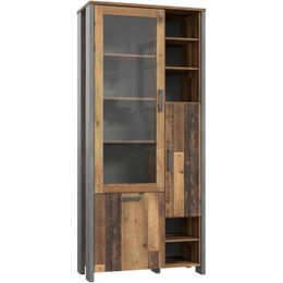 Highboard FORTE, B:91,6cm H:205,4cm, grau, Wohnzimmer, Sideboards, "Clif", H&ouml;he 205 cm