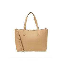 Marc O'Polo MARC O'POLO Damen Shopper "aus genarbtem Rindleder", beige, Leder, Taschen