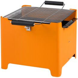 Holzkohlegrill Tepro, B:54cm H:35cm T:36cm, orange, Grills, "Chill&Grill Cube", BxTxH: 54x36x35 cm