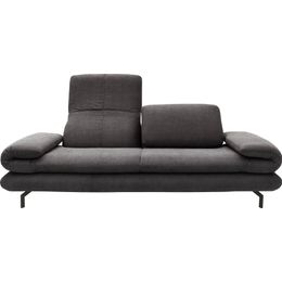 2-Sitzer, B:224cm H:83cm T:98cm, grau, LOOKS by Wolfgang Joop, 100% Polyester, Sofas, "LOOKS by Wolfgang Joop 2-Sitzer-Sofa >>LOOKS XIII<<",