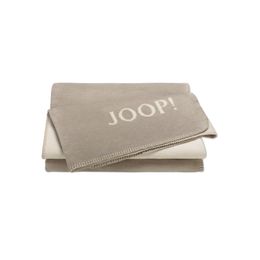 JOOP! Wohndecke JOOP, B:150cm, beige, Obermaterial: 58% Baumwolle CO. 35% Polyacryl PAN. 7% Polyester PES., Wohndecken, "Wohndecken 1er Pack"