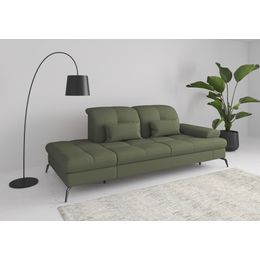 Sit & More Recamiere SIT & MORE, B:231cm H:90cm T:122cm, grün, 95% Polyester, 5% Polyamid, Sofas, "Amica, inkl. Sitztiefenverstellung und Armteilverstellung",
