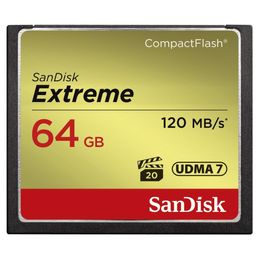 Sandisk Speicherkarte "CF Extreme", 64 GB, gold, Speicherkarten