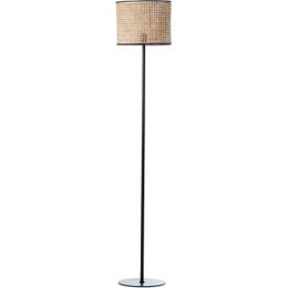 Brilliant Stehlampe "WILEY", 1, Ø 30cm H: 154cm, 1 Stk., beige, Wohnzimmer, Leuchten, 154 cm Höhe, Ø 30 cm, 1 x E27, Metall/Rattan, holz hell/schwarz