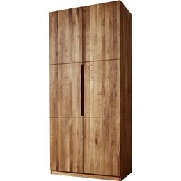 Kleiderschrank Home Affaire, B:102cm H:223cm T:62cm, braun, Massivholz, Jugendzimmer, Schr&auml;nke, "Azelie, aus Wildeiche", Massivholz-Kleiderschrank,