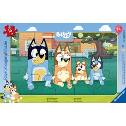 Ravensburger Kinder Rahmenpuzzle "Bluey und ihre Familie", bunt, B:25cm H:14,5cm, Puzzles, Made in Europe