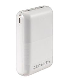 4smarts Powerbank "VoltHub Go2 10000 mAh", 3,7 V 10.000mAh, weiß, Akkumulatoren