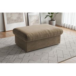 Sit & More Polsterhocker SIT & MORE, B:90cm H:43cm T:60cm, braun, 100% Polyester, Hocker, "Moreno, B: 90 cm", mit Stauraum, individuell kombinierbar