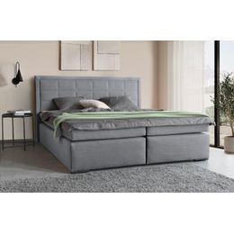 Boxspringbett Collection AB, B:193cm L:208cm, grau, Holzwerkstoff, Spanplatte, Komplettbetten, "30 Jahre Jubil&auml;ums-Modell Athena", in H2,H3 & H4,