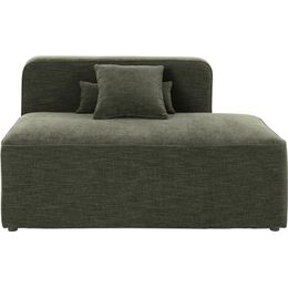 Recamiere Home Affaire, B:140cm H:76,5cm T:93cm, grün, 100% Polyester, Sofas, "Sundstrup", Modulserie, individuelle Zusammenstellung