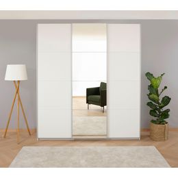 Schwebetürenschrank Rauch, B:203cm H:210cm T:62cm, weiß, Holzwerkstoff, Schränke, "Kleiderschrank Schrank Garderobe BESTSELLER KOLUNA mit Spiegel",