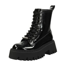 Steve Madden Damen Schn&uuml;rstiefelette "Steve Madden Stiefelette Lederimitat/Textil", Gr. 41schwarz, Lederimitat, Textil, Schuhe