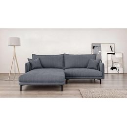 Ecksofa Home Affaire, B:246cm H:86cm T:190cm, grau, 100% Polyester, Wohnzimmer, Sofas, "ALEXANDRIA mit Recamiere rechts oder links bestellbar,