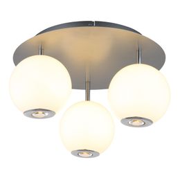 Globo LIGHTING Deckenleuchte "SIMMONS", Ø 42cm H: 25cm, 1 Stk.grau matt, Leuchten, Deckenlampe Wohnzimmer-Leuchte Schlafzimmer-Leuchte Flur Küche