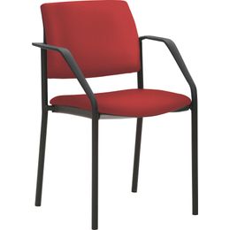 mayer Sitzmöbel Besucherstuhl MAYER SITZMÖBEL, B:59cm H:83cm T:56cm, rot, Polyester, Büro, Stühle, "2518", stapelbar bis 6 Stück