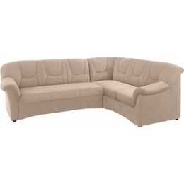 Ecksofa DOMO collection, B:240cm H:83cm T:190cm, beige, Microfaser PRIMABELLE (100% Polyester) / Struktur (90% Polyester; 10%