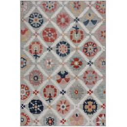 Teppich FLAIR RUGS, B:160cm H:2mm L:230cm, bunt, Kunstfaser, Wohnzimmer, Teppiche, "Flora, f&uuml;r drinnen und drau&szlig;en", Outdoor geeignet, gemustert mit