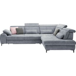 Musterring Ecksofa, B/H/T: 317cm x 86cm x 220cm, Flachgewebe, Armlehne links, Sitztiefenverstellung,Kopfteilverstellung,Ohne Bettfunktion,Ohne Schubkasten,