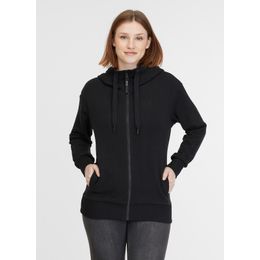 Ragwear Damen Kapuzensweatjacke "YODIS ZIP", schwarz, Gr. XS, unifarben, Sweatware, Obermaterial: 70% Baumwolle, 30% Polyester, Sweatjacken