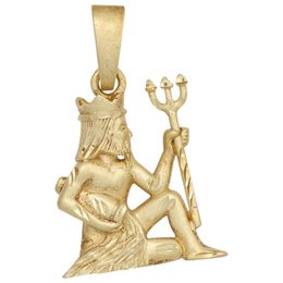 Sternzeichenanh&auml;nger Jobo "Anh&auml;nger Sternzeichen", goldfarben, Schmuckanh&auml;nger, Damen, Wassermann, Silber 925 (Sterlingsilber), 925 Silber vergoldet matt