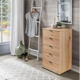 Schubkastenkommode Wiemann, B:40cmbraun, Sideboards, "Cardiff Sideboard, W&auml;scheschrank, teilmassiv Bianco-Eiche, Schubladen", Schubk&auml;sten inklusive
