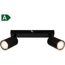 B.K.LICHT Deckenstrahler "BK_DS1629 EEK A LED Deckenlampe, Schwenkbar, Deckenspot", 2, H: 15,5cm, 1 Stk., schwarz, Leuchten, Inkl. 2x GU10, 3.000 K,
