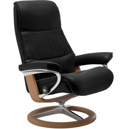 stressless "View" Set, Relaxsessel mit Hocker, mit Signature Base, Gr&ouml;&szlig;e S,Gestell Eiche