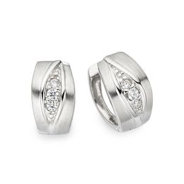 Firetti Damen Paar Creolen "Schmuck Geschenk Silber 925 Ohrschmuck Ohrringe", 13mm, Silber 925 (Sterlingsilber), silber, Silber 925 (Sterlingsilber),