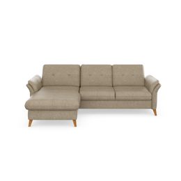 Sit & More Ecksofa SIT & MORE, B:268cm H:90cm T:176cm, beige, Wohnzimmer, Sofas, "G&ouml;teborg", Sitztiefenverstellung und Federkern, wahlweise mit Bettfunktion